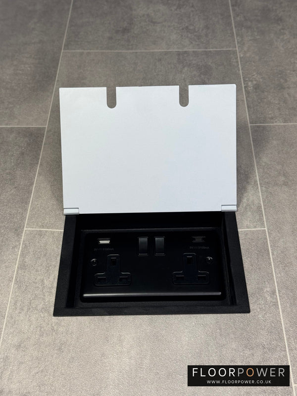 USB Plug Socket Recessed Floor Socket - White – Floorpower