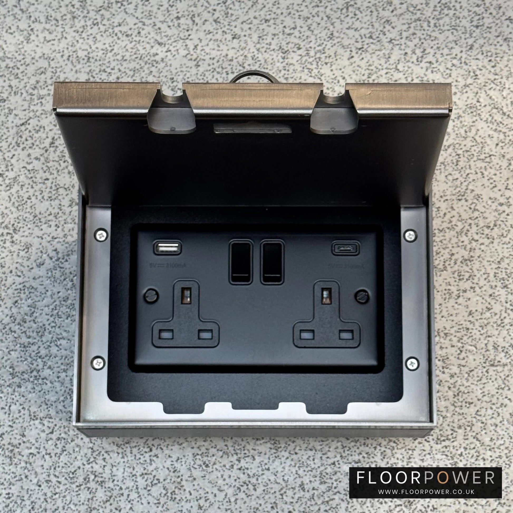 USB Plug Socket Flush Recessed Floor Sockets - Old Bronze – Floorpower